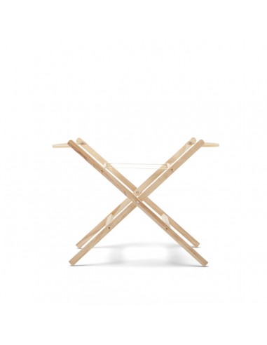 Little Green Sheep Natural Quilted Moses Basket & Stand - Dove